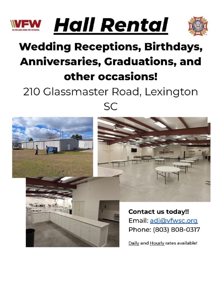 Hall Rental - Department of South Carolina
